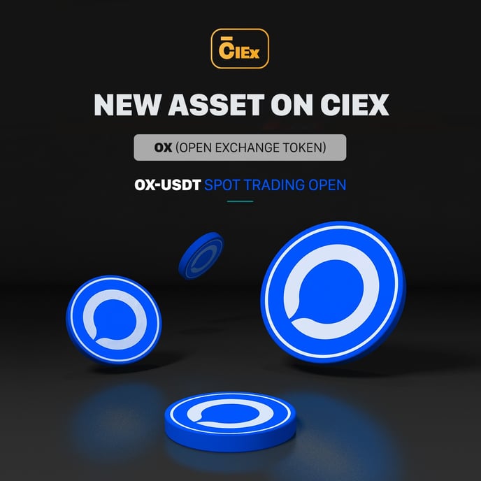 OX (Open Exchange Token) Goes Live on CIEx